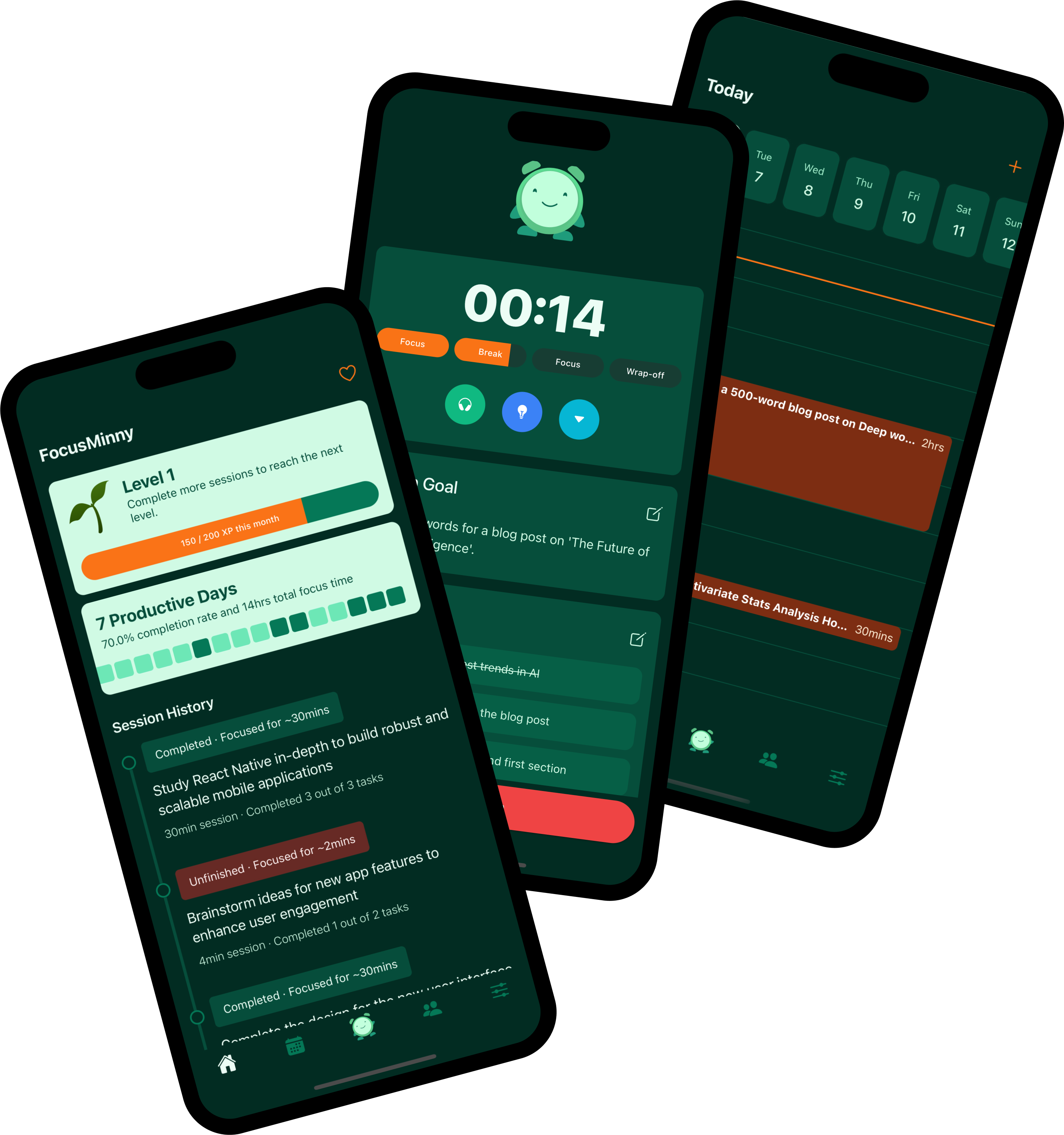 Focusminny App - AI Planner + Focus Timer
